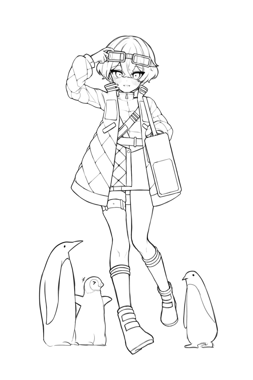 Safebooru - 1boy bird boots coat devyat association (identity) (project ...