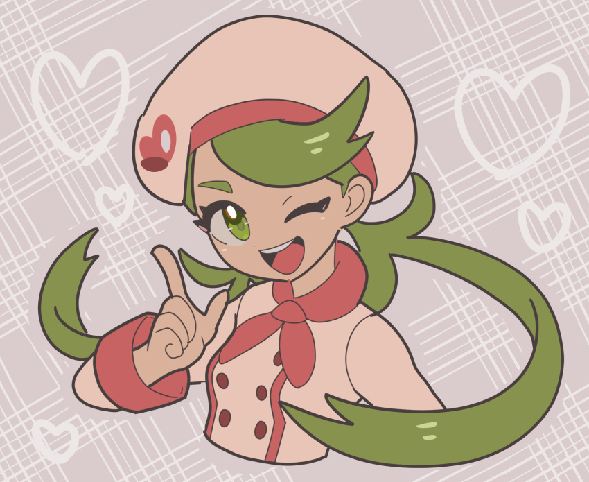 Safebooru - 1girl cropped torso dark-skinned female dark skin green ...