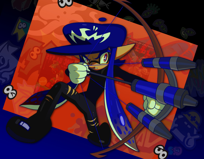 Safebooru - 1boy blue hair blue hat gloves hat inkling inkling boy long ...