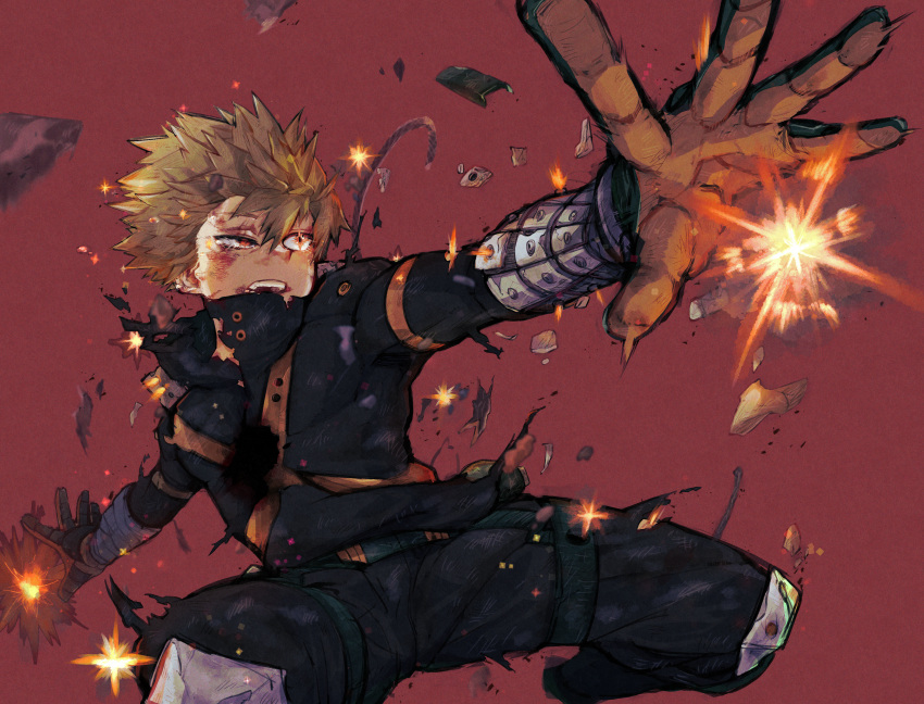 Safebooru - 1boy absurdres bakugou katsuki black bodysuit black gloves ...