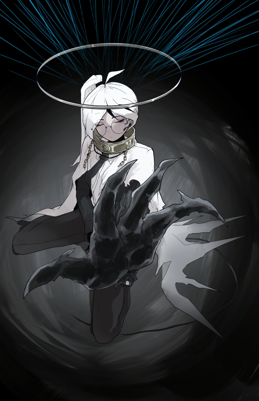 Safebooru - 1boy absurdres ahoge black background black hair black ...