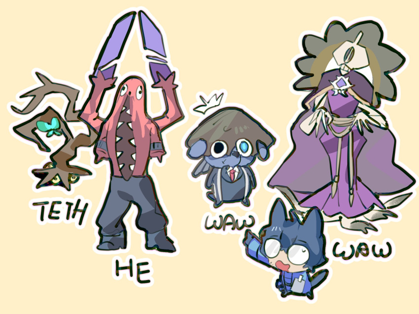 Safebooru - 2boys 3others aedd (e.g.o) animal ears animalization bamboo ...