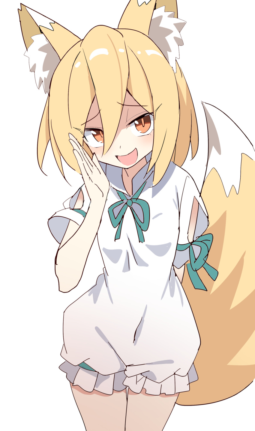 Safebooru - 1girl animal ear fluff animal ears arm cutout blonde hair ...