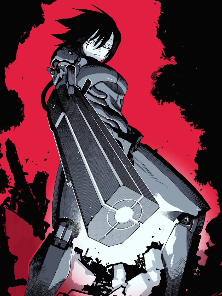 Safebooru - 1girl aiming aiming at viewer android arm cannon armor ...