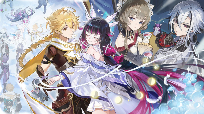 Safebooru - 1boy 1girl aether (genshin impact) aino (genshin impact ...