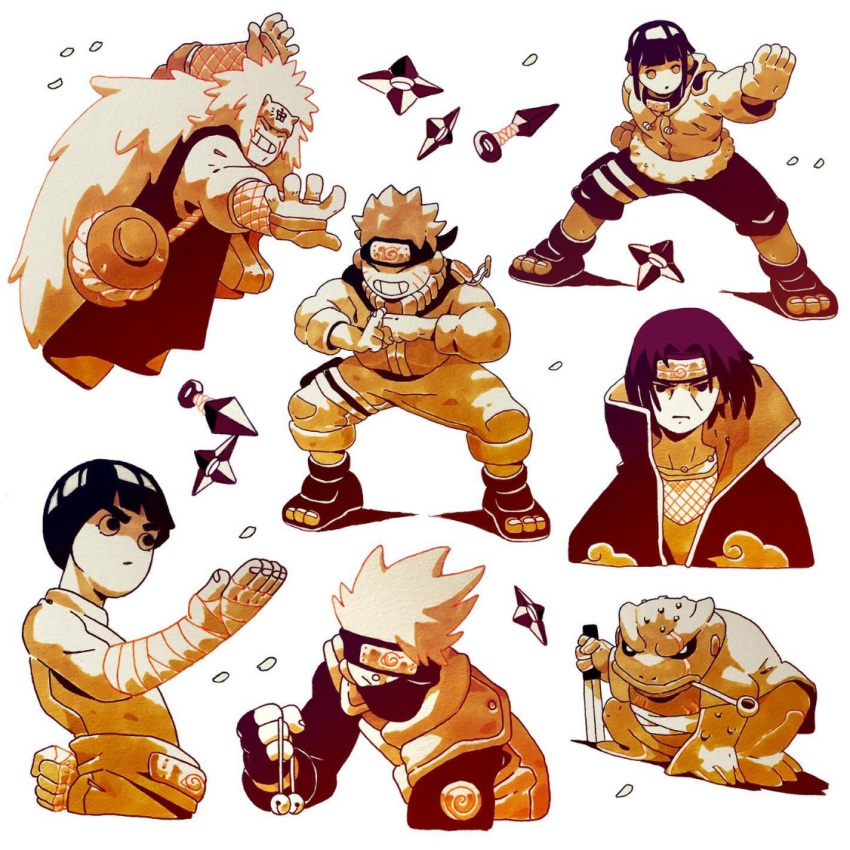 Safebooru - 1girl 1other 5boys akatsuki uniform arm behind back ...