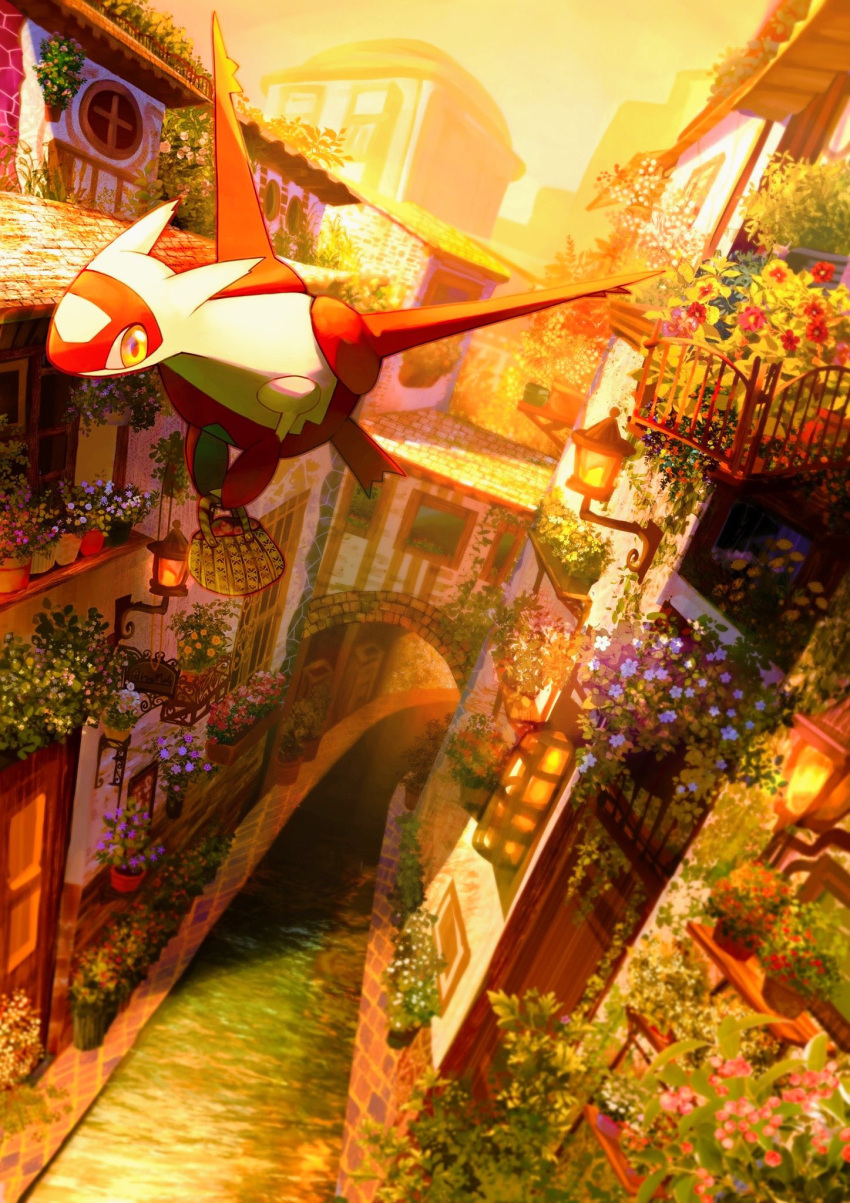 Safebooru - alto mare arch building canal commentary request day flower ...