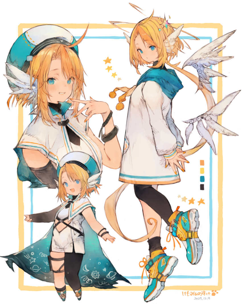 Safebooru - 1girl ahoge beret black gloves black pantyhose black socks blonde hair blue eyes ...