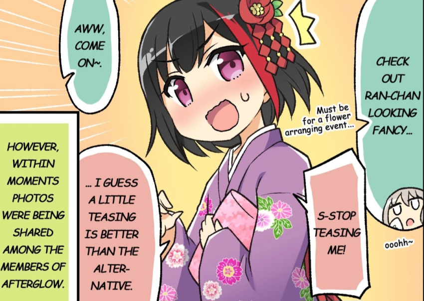 Safebooru - 2girls aoba moca bang dream! blush japanese clothes long sleeves mitake ran official ...