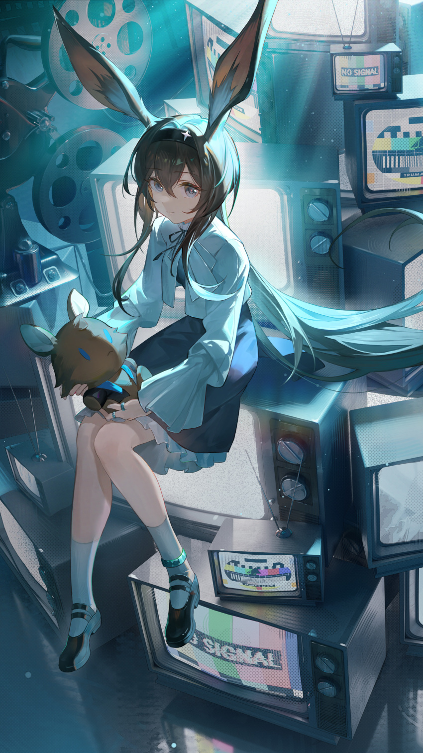 Safebooru - 1girl absurdres alternate costume amiya (arknights) animal ears arknights black ...