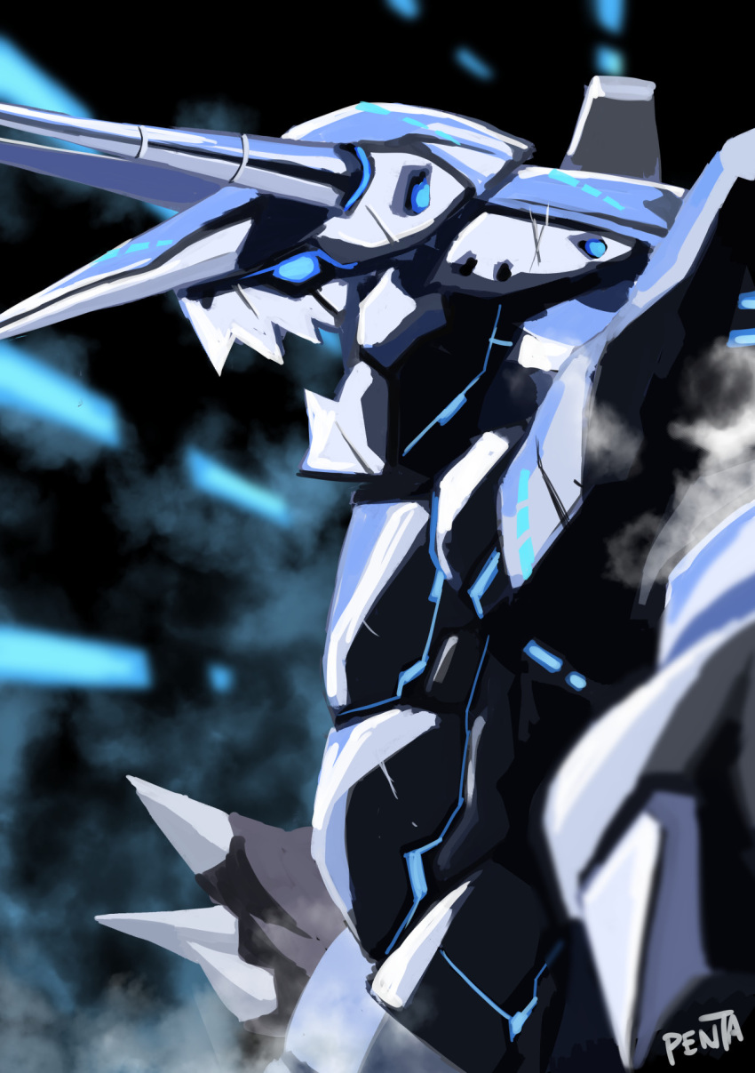 Safebooru - aggron arm armor blue eyes blue light body armor facing to ...