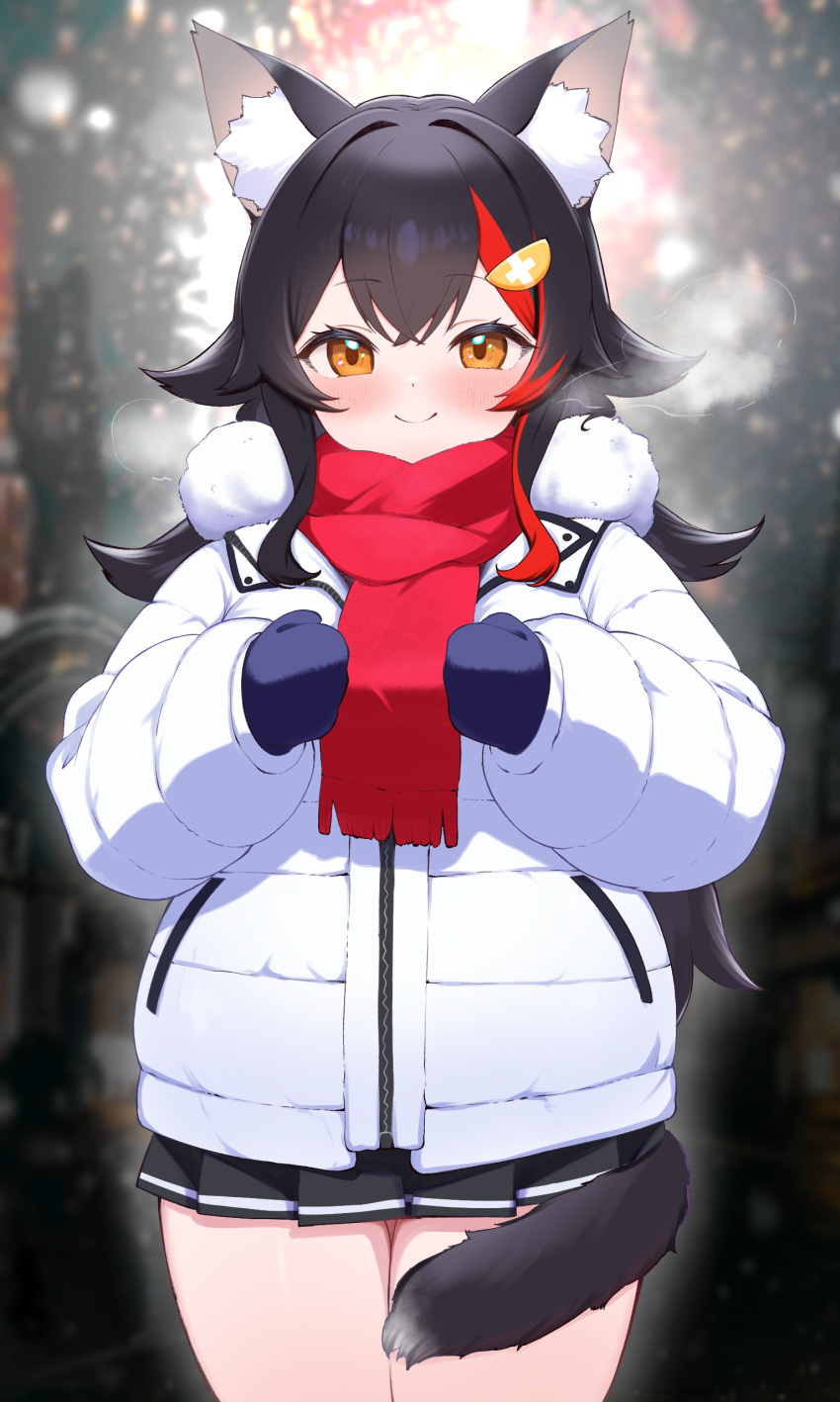 Safebooru - 1girl absurdres animal ear fluff animal ears black hair ...