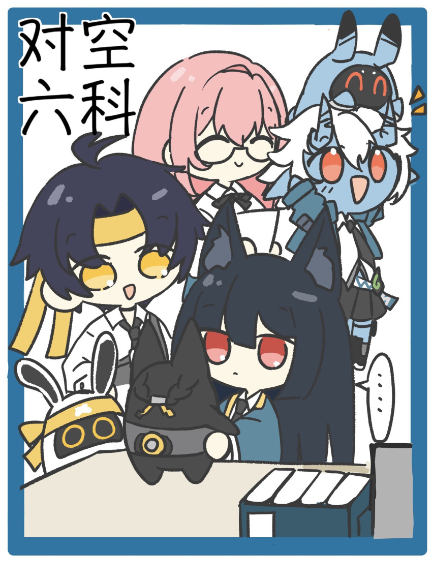 Safebooru - 1boy 3girls animal ear fluff animal ears asaba harumasa asaba harumasa bangboo ...