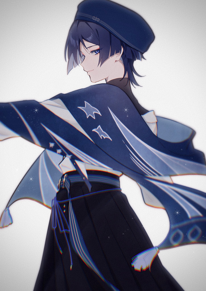 Safebooru - 1boy alternate costume animal print belt beret bird print ...