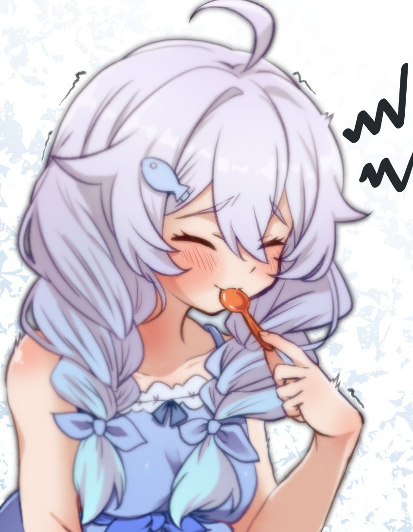 Safebooru 1girl 3 Absurdres Ahoge Benghuai Xueyuan Blue Bow Blue 0782