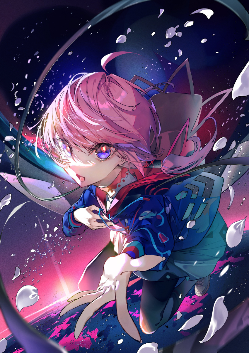 Safebooru - 1girl absurdres ahoge black pantyhose blue eyes commentary ...