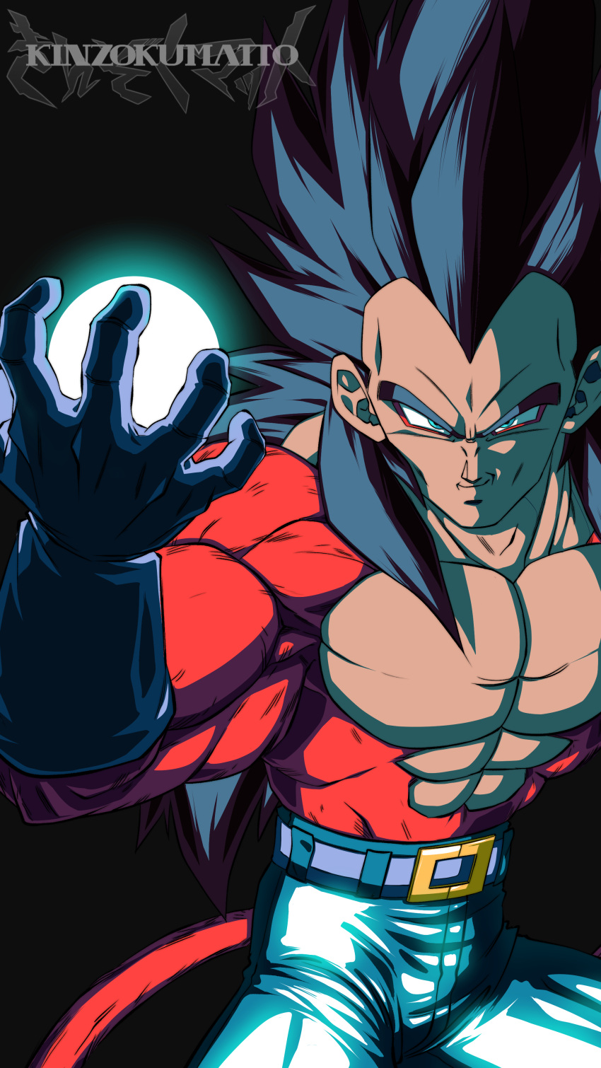 Safebooru - 1boy abs absurdres bare pectorals black hair blue eyes body ...