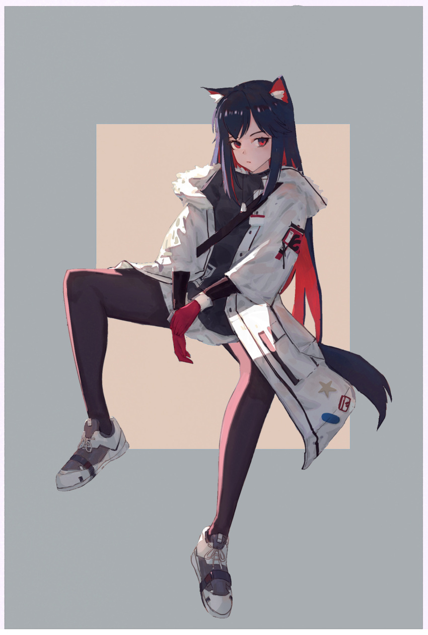 Safebooru - 1girl absurdres animal ear fluff animal ears arknights black hair black pantyhose ...