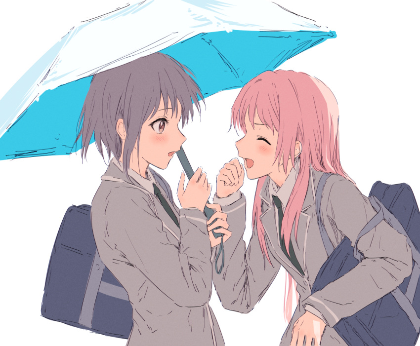 Safebooru - 2girls bag bang dream! bang dream! it's mygo!!!!! bare shoulders blue bag blue ...