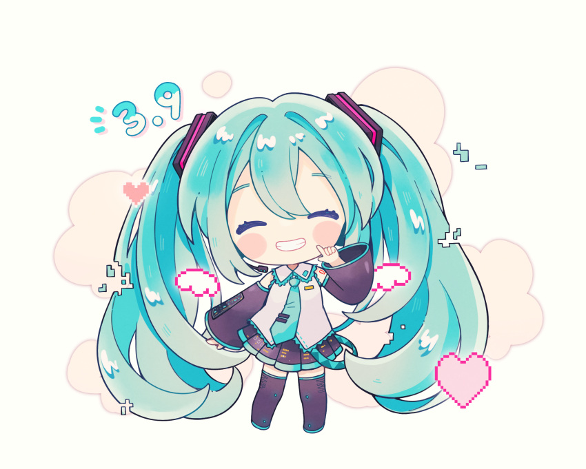 Safebooru - +++ 1girl 39 ^ ^ aqua belt aqua hair aqua necktie arm at ...