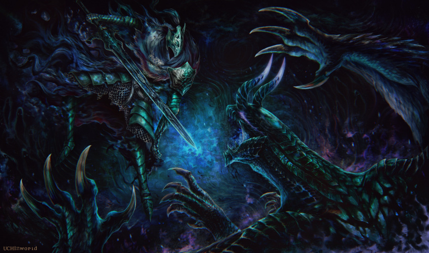 Safebooru - 1boy absurdres armor artist name artorias the abysswalker ...