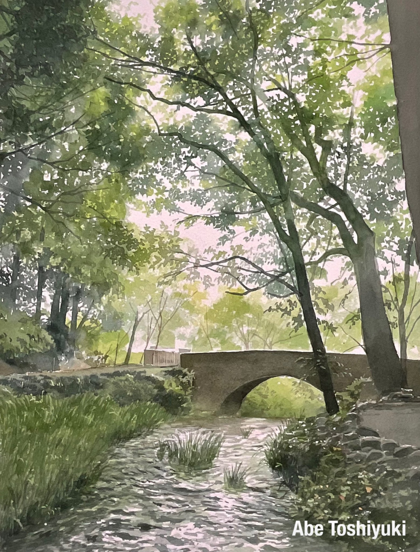 Safebooru - abe toshiyuki artist name bridge commentary request day ...