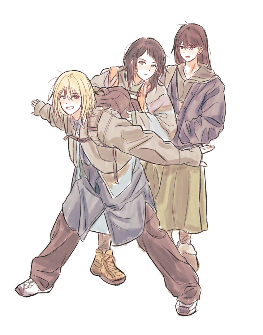 Safebooru - 3girls 6w6uwu backpack bag bang dream! bang dream! it's mygo!!!!! black hair blonde ...