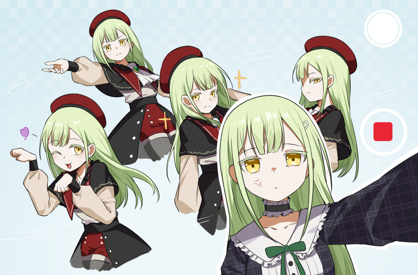 Safebooru - 1girl :3 absurdres anger vein ascot bang dream! bang dream! it's mygo!!!!! beret ...