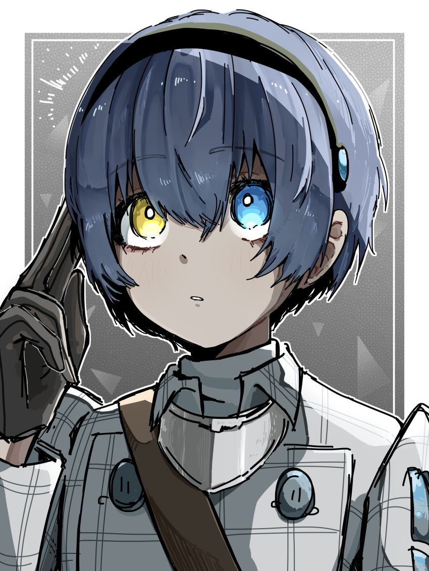 Safebooru 1boy Absurdres Black Gloves Black Hairband Blue Eyes Blue 3678