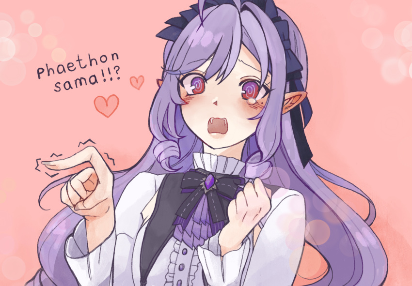 Safebooru - 1girl @ @ ahoge black bow black bowtie black hairband blush bow bowtie collared ...