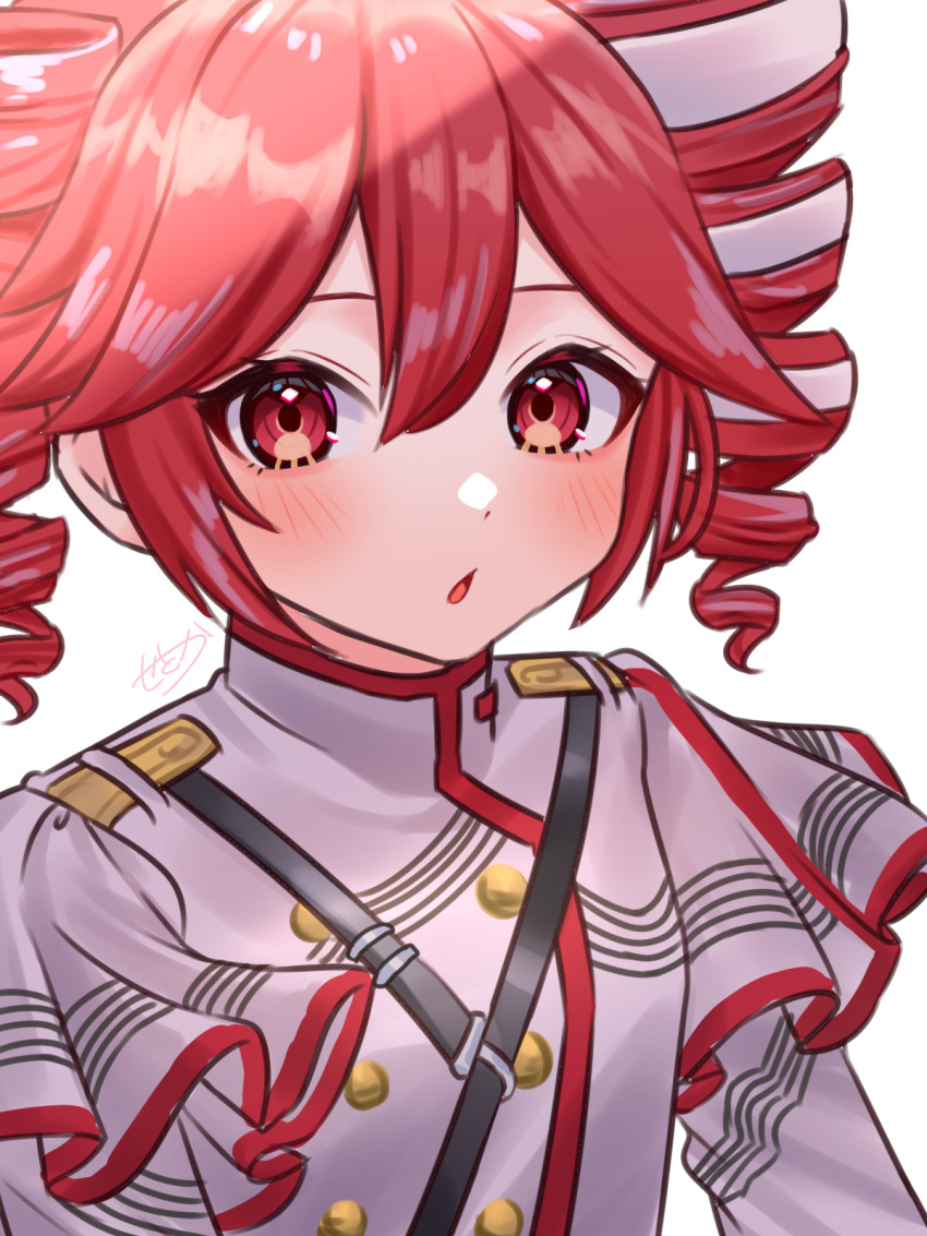 Safebooru - 1girl amakusa setoka buttons double-breasted drill hair ...