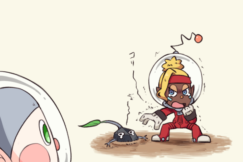 Safebooru - 1boy 1girl black skin black wrist cuffs blonde hair blue ...