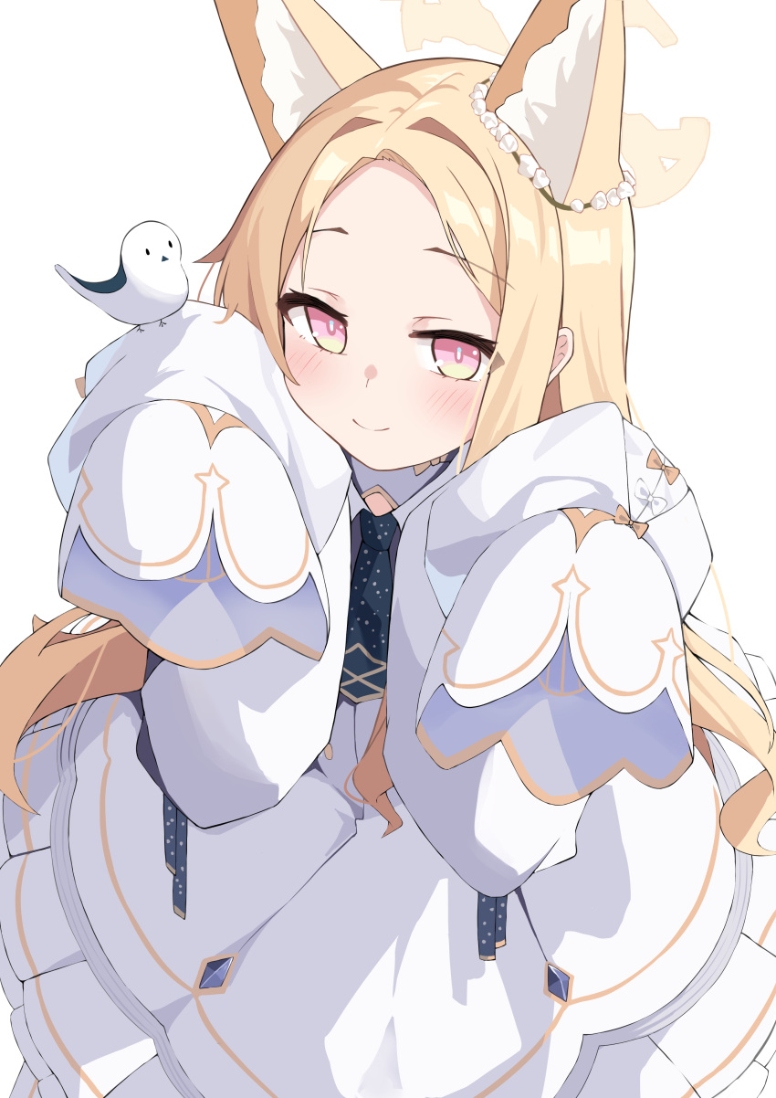 Safebooru - 1girl absurdres animal ear fluff animal ears bird blonde hair blue archive chun ...