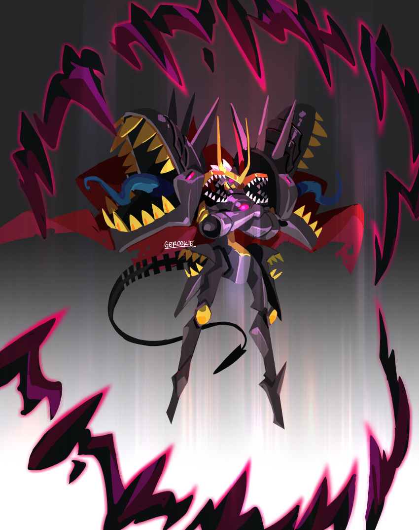Safebooru - absurdres armor artist name black armor blue tongue colored ...