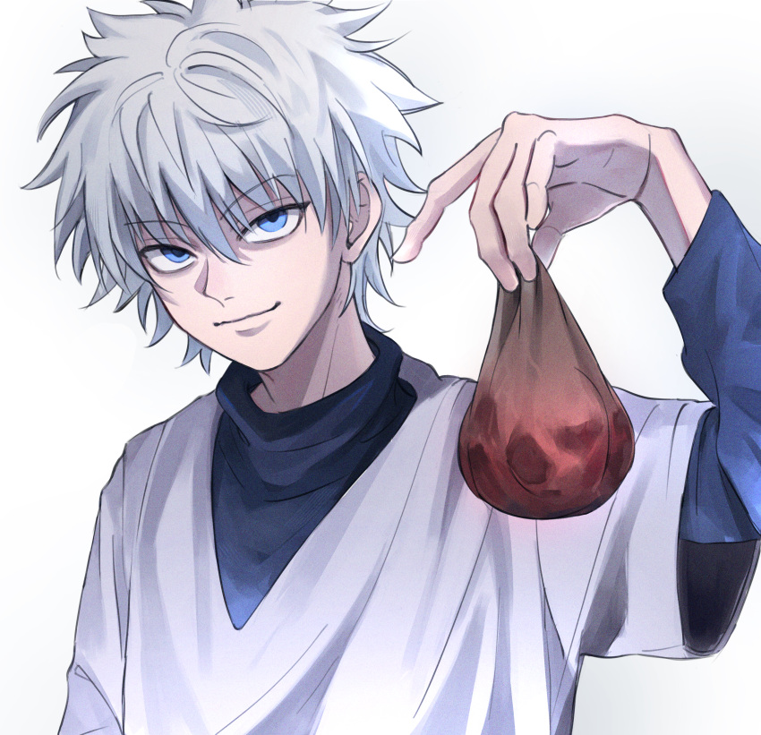Safebooru - 1boy absurdres black undershirt blue eyes closed mouth ...