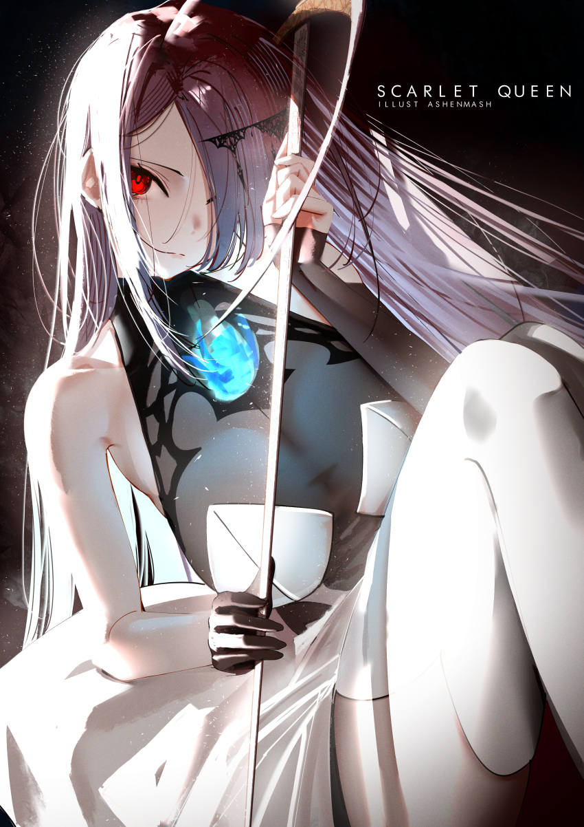 Safebooru - 1girl absurdres ahoge artist name blue fire breasts cyrilashnmsh dress elizabeth ...