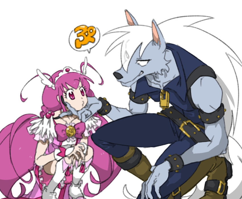 Safebooru - 1boy 1girl black eyes blue jumpsuit body fur boots ...