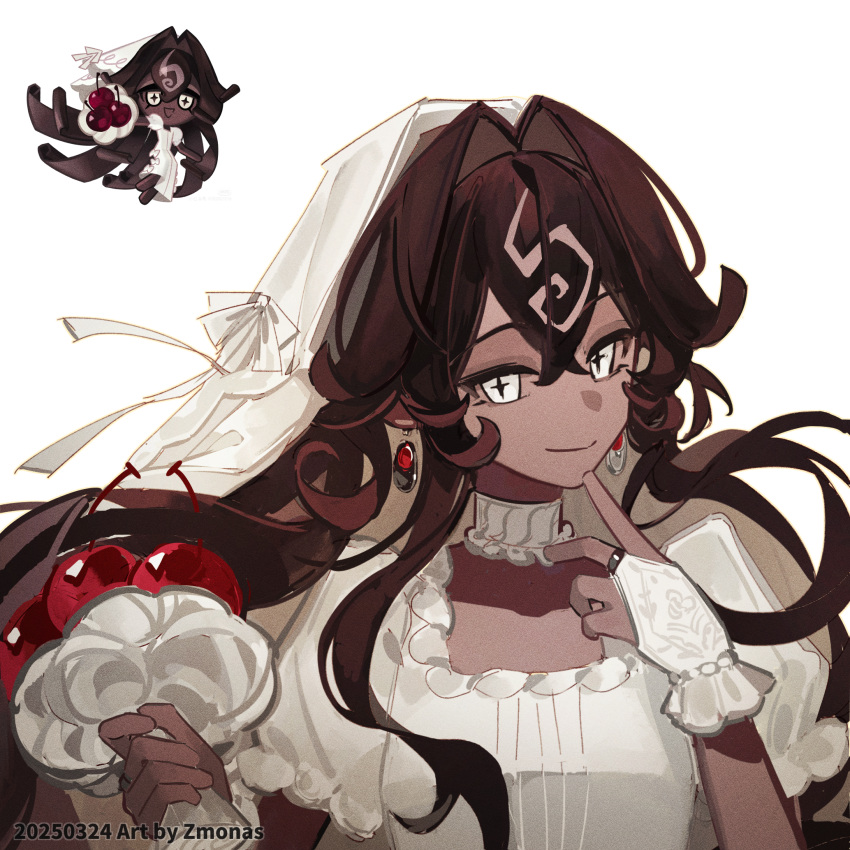 Safebooru - 1girl black forest cookie cherry cookie run cookie run: kingdom dark-skinned female ...