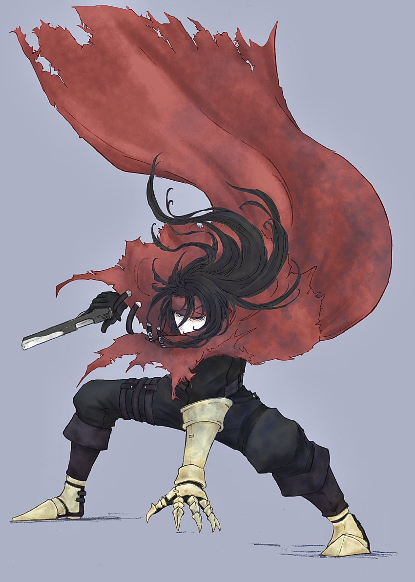 Safebooru - 1boy armored boots black gloves black hair black pants ...