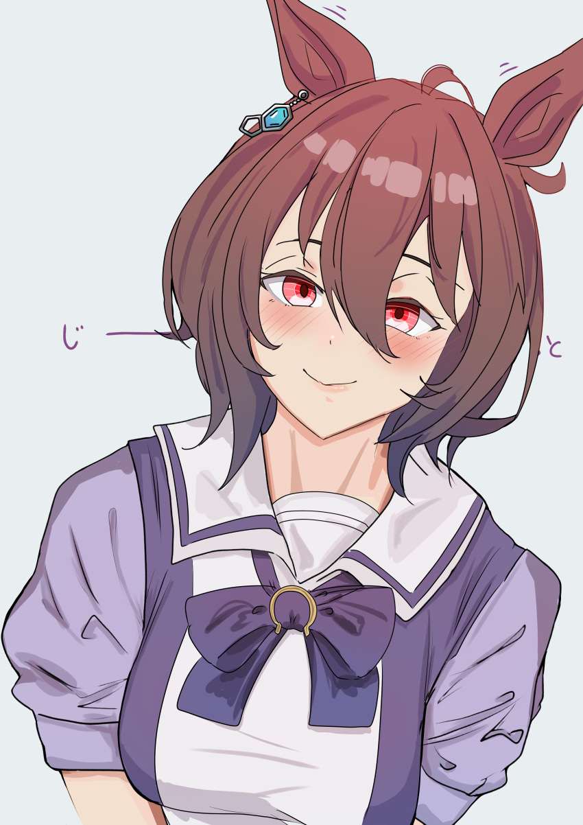 Safebooru - 1girl absurdres agnes tachyon (umamusume) ahoge animal ears bow bowtie breasts brown ...