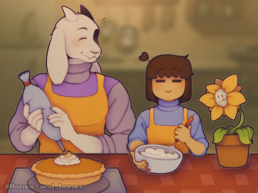 Safebooru - 1boy 1girl 1other 2024 2d ambiguous gender anthro apron ...