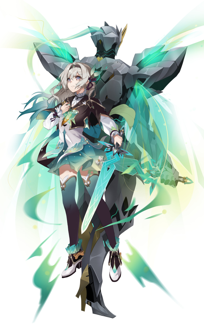 Safebooru - 1boy 1girl absurdres amiris (amiris76455574) aqua skirt ...