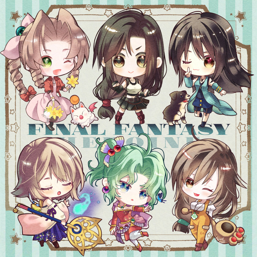 Safebooru - 6+girls :3 absurdres aerith gainsborough angelo (ff8 ...