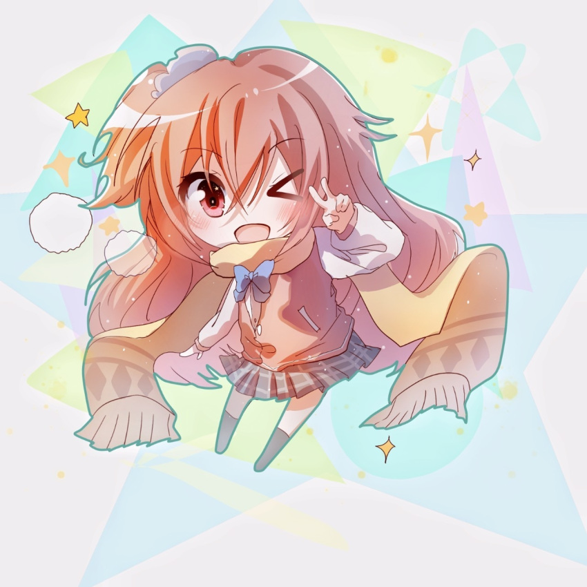 Safebooru - > o 1girl ;d black socks blue bow blue bowtie blush bow ...