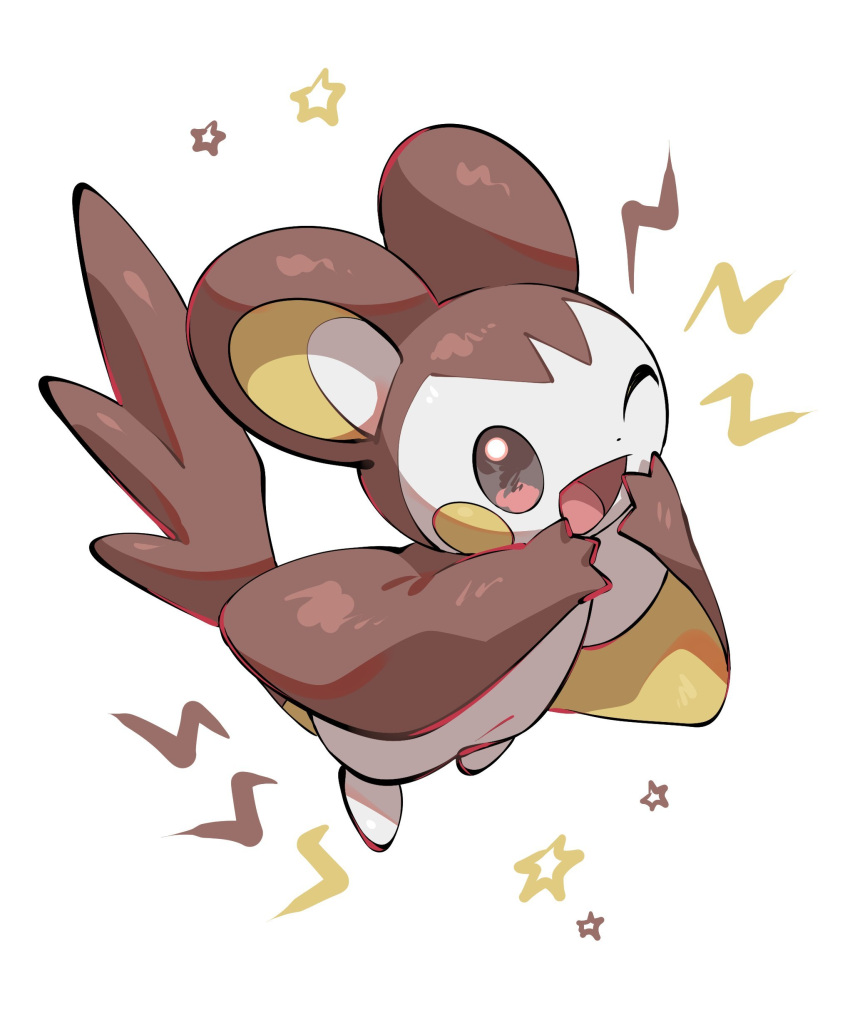 Safebooru - ;d absurdres black fur emolga full body highres looking at ...