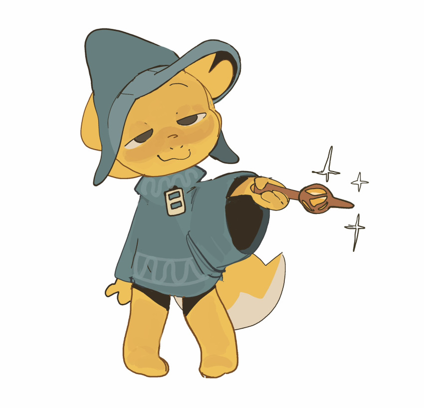 Safebooru - 1boy :3 blue tunic colored skin flare (lumozze) gecko hat ...