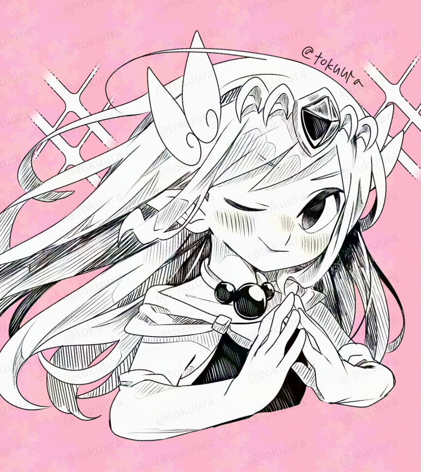 Safebooru - 1girl artist name closed mouth greyscale with colored ...
