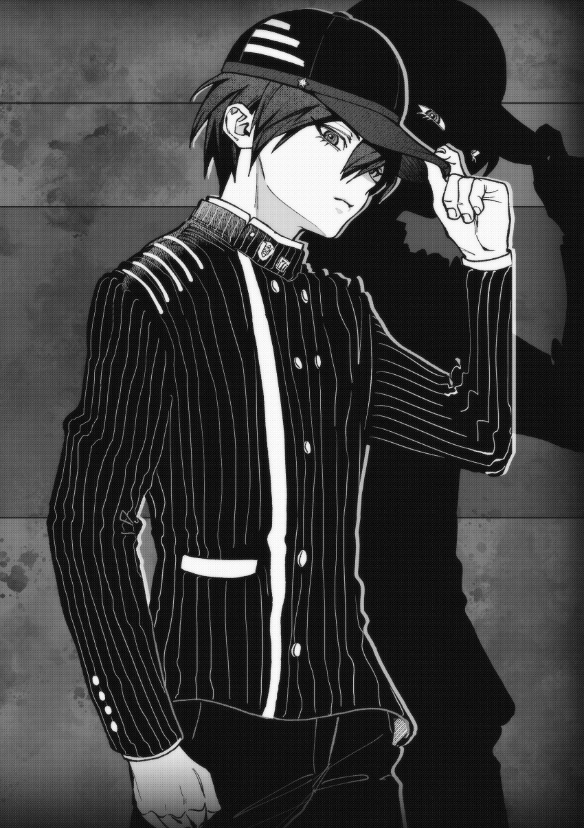 Safebooru - 1boy absurdres adjusting clothes adjusting headwear baseball cap buttons clenched ...