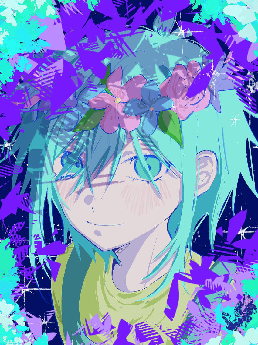Safebooru - 1boy basil (headspace) (omori) basil (omori) blush closed ...