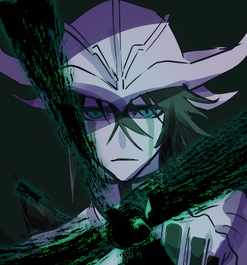 Safebooru - 1boy arrancar black hair bleach closed mouth energy ball ...
